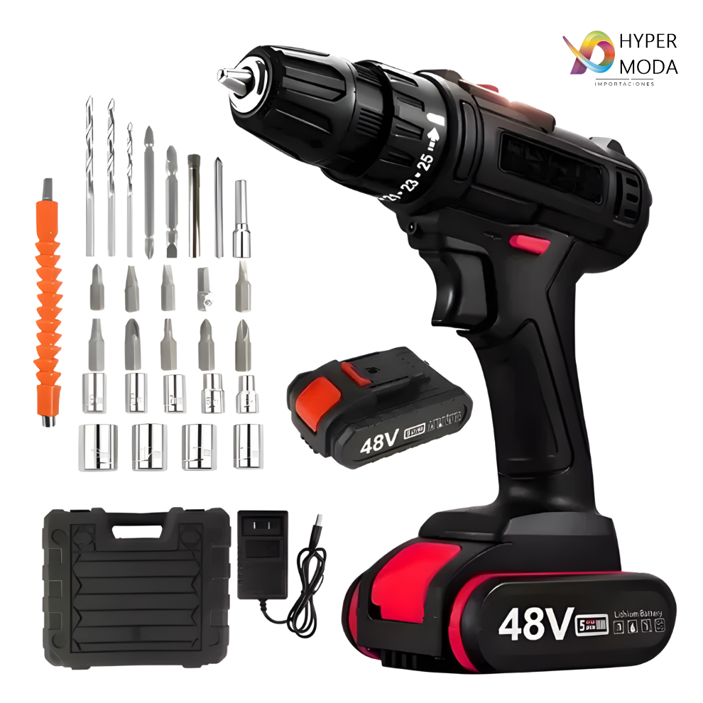 Taladro Negro Doble Bateria Cuadrada – Mi Tienda virtual